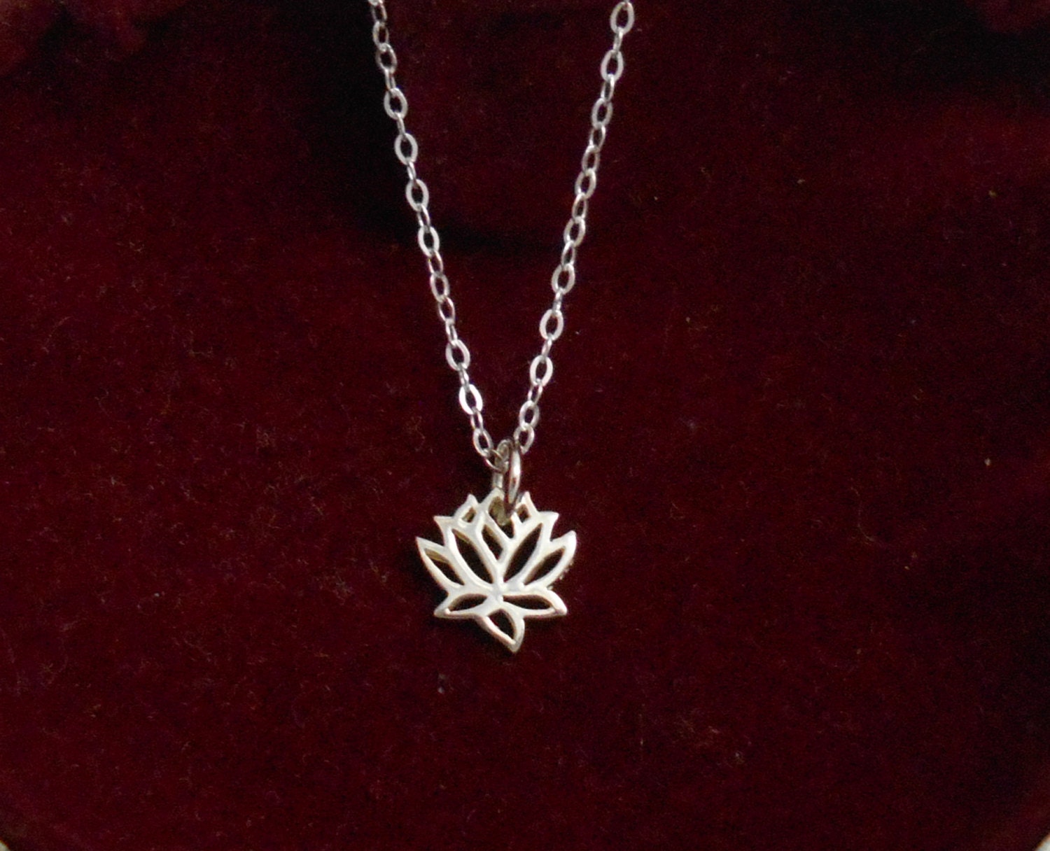 Lotus Necklace Lotus Necklace Gold Lotus Necklace Sterling | Etsy