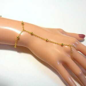 Gold Hand Chain, Satellite Hand Chain, Slave Bracelet, Simple Slave ...