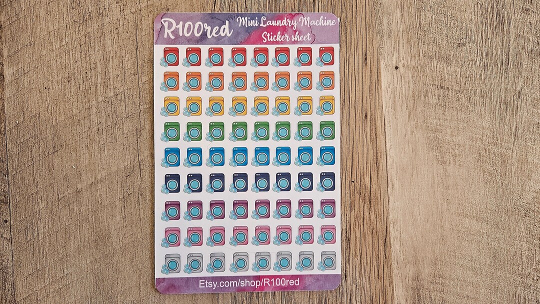 Laundry Machine Stickers Laundry Day, Washer Dryer for Bullet Journals ...