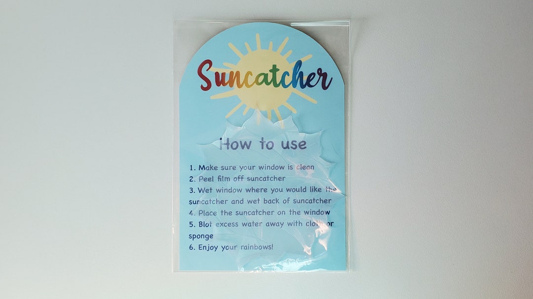 Suncatcher Window Cling Sun/flower Shape | Removable Static Cling - Etsy