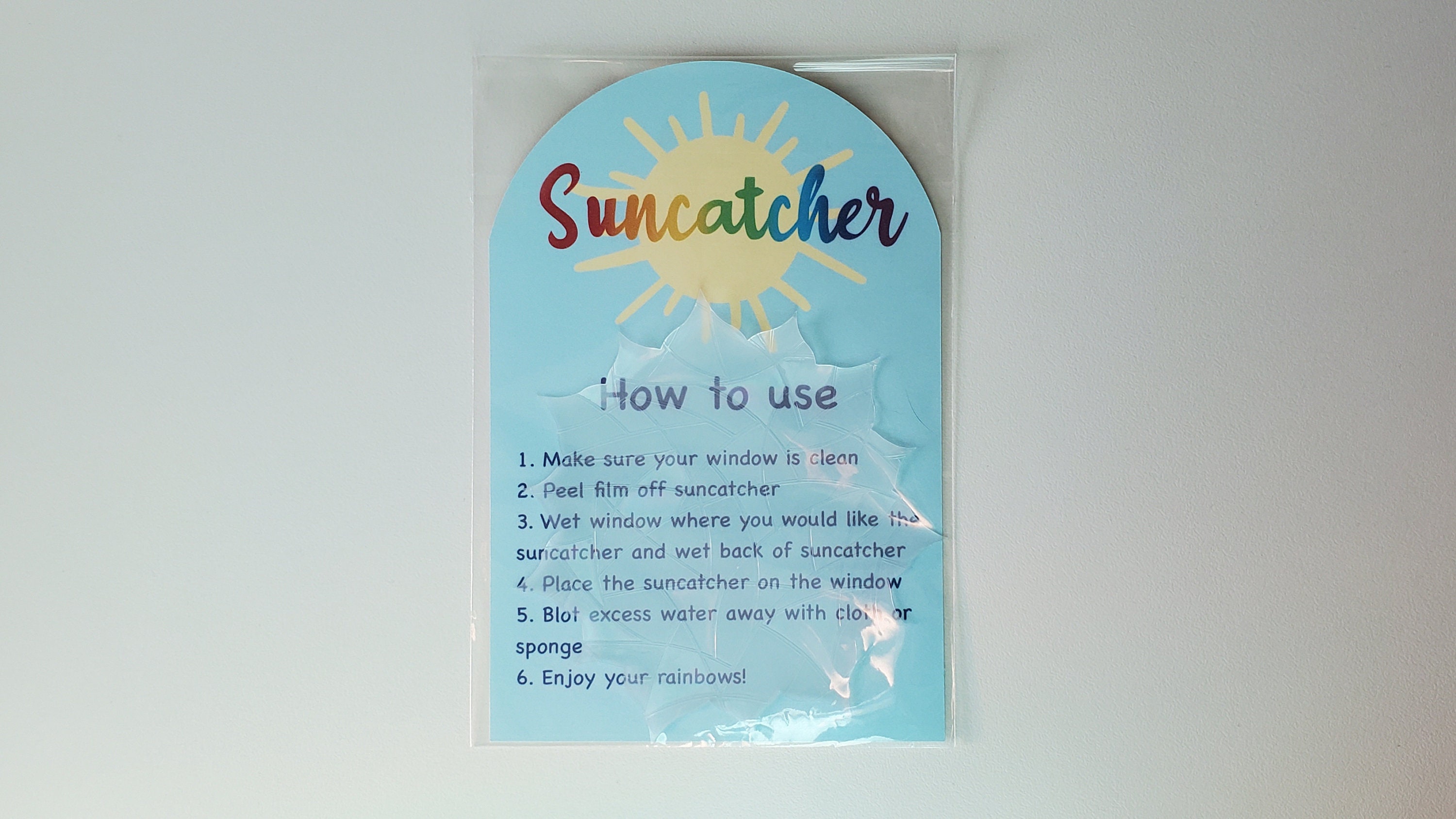 Suncatcher Window Cling Sun/flower Shape Removable Static Cling - Etsy
