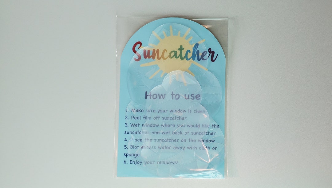 Suncatcher Window Cling Big Cloud and Little Cloud Shapes | Removable ...