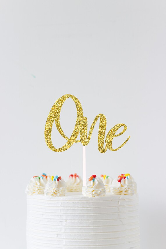 ONE Cake topper, gold cake topper, Gold one Cake Topper, Smash Cake ...