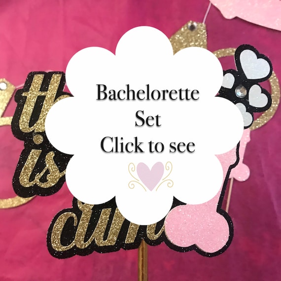 Bachelorette party cake topper, bachelorette party cupcake topper ...