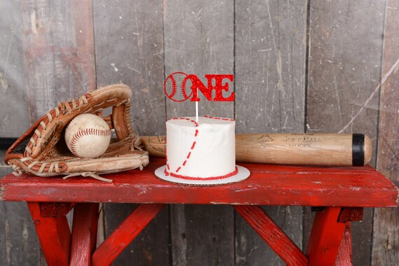 Baseball cake topper, One Cake Topper, Smashcake Topper, First Birthday ...