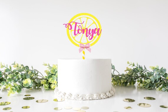 Lemon cake topper, one cake topper, lemonade cake Topper, Smash Cake ...