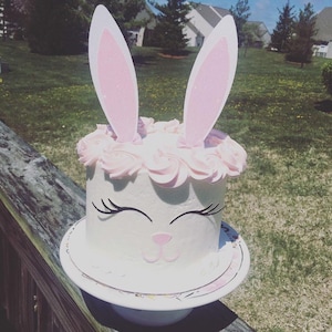 Bunny Face Cake Topper Easter Cake Topper Happy Easter Cake - Etsy