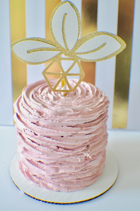 succulent cake topper, Modern plant cake topper, art deco cake topper ...