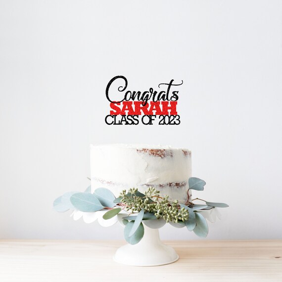 Graduation cake topper, grad cake topper, graduate decoration ...