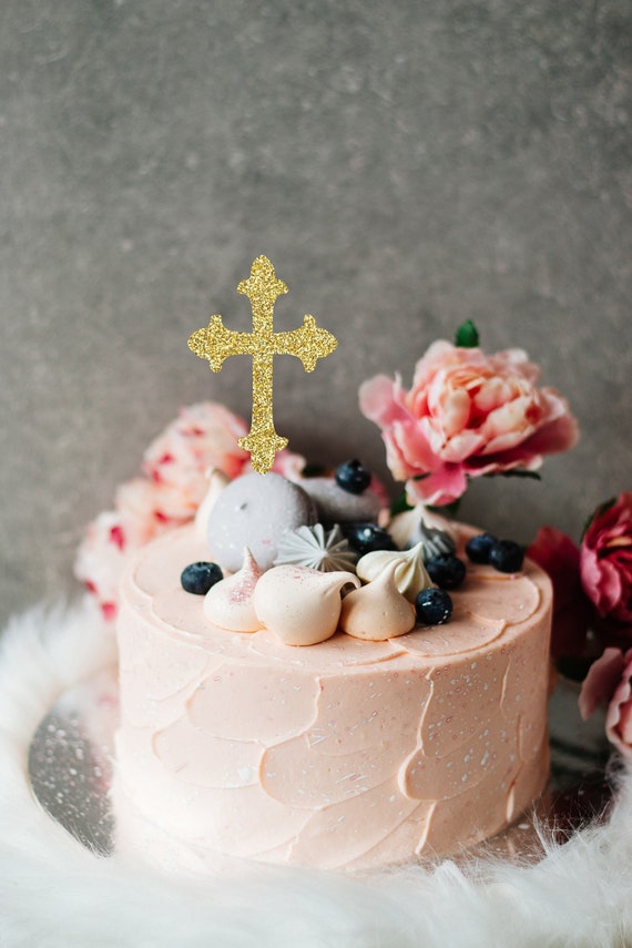 Cross cake topper, Baptism cake toper, Holy communion cake topper ...