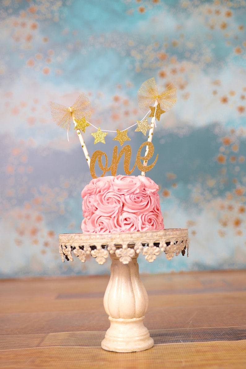 One Cake Topper First Birthday Cake Topper One Smash Cake Etsy