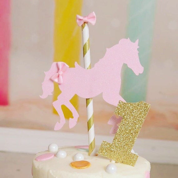 Carousel cake topper, horse cake topper, carousel horse cake topper by ...
