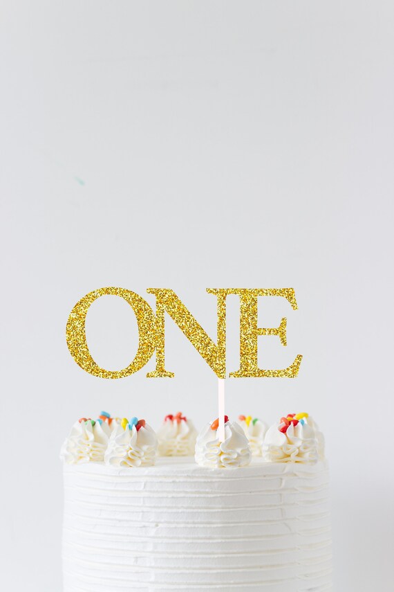 ONE Cake topper, gold cake topper, Gold one Cake Topper, Smash Cake ...