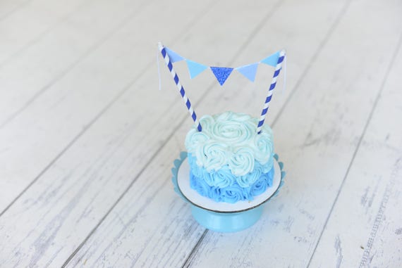Blue ombre cake topper, Ombre cake topper, cake topper for boy ...