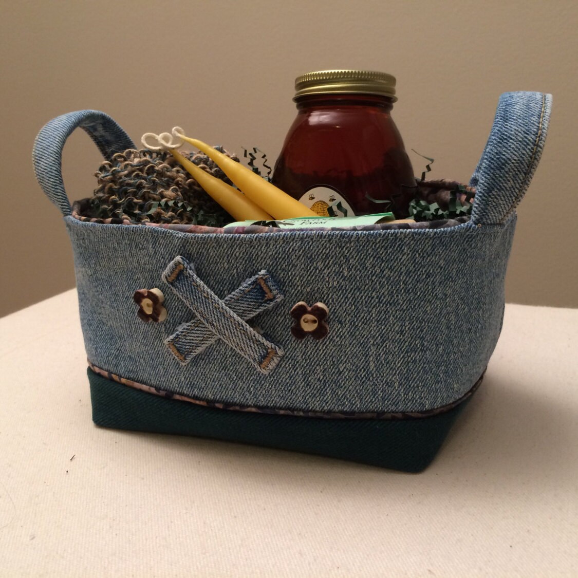 DIY Upcycled Denim Basket Digital PDF Download Sewing Pattern Photo ...