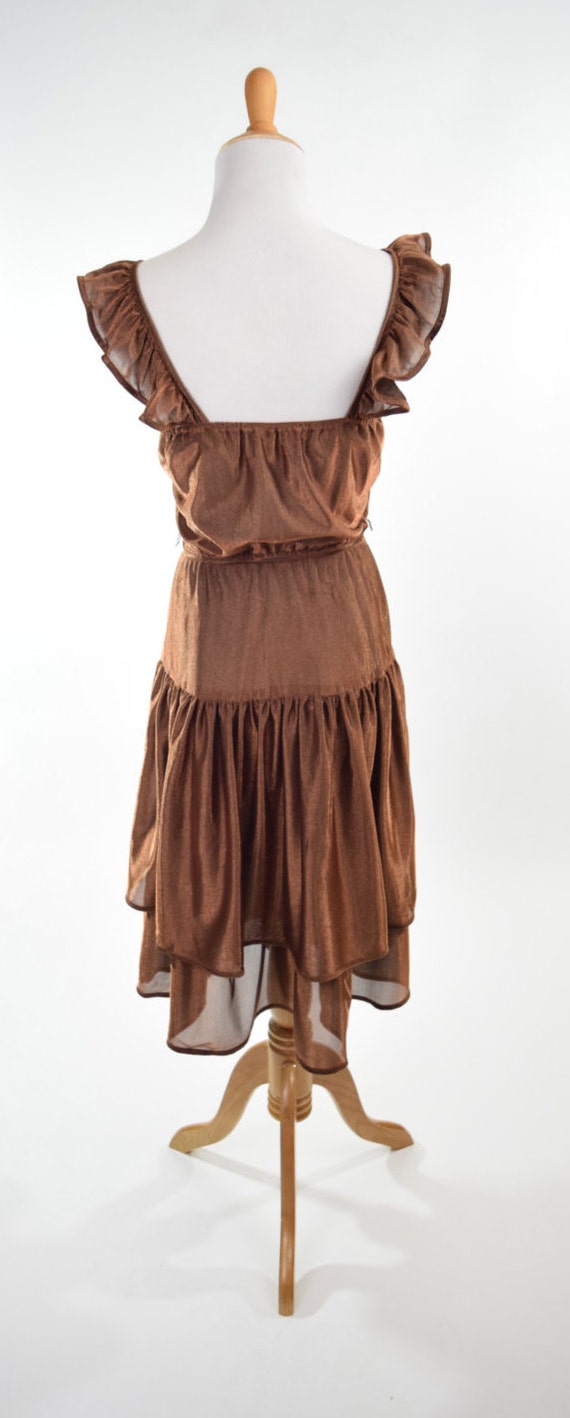 60s/70s Frederick's of Hollywood Sheer Metallic Coppe… - Gem