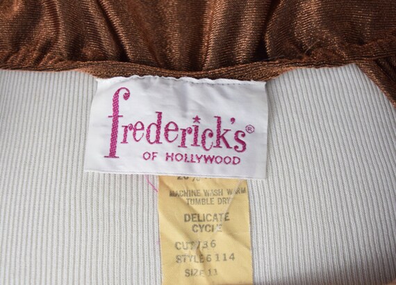 60s/70s Frederick's of Hollywood Sheer Metallic Coppe… - Gem