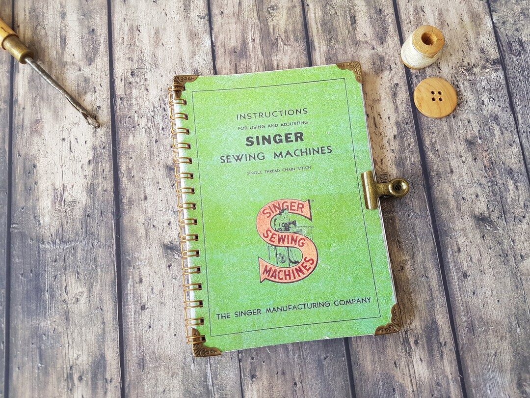 Singer Sewing Machine Notepad: A6 Wire Bound Blank Book - Etsy