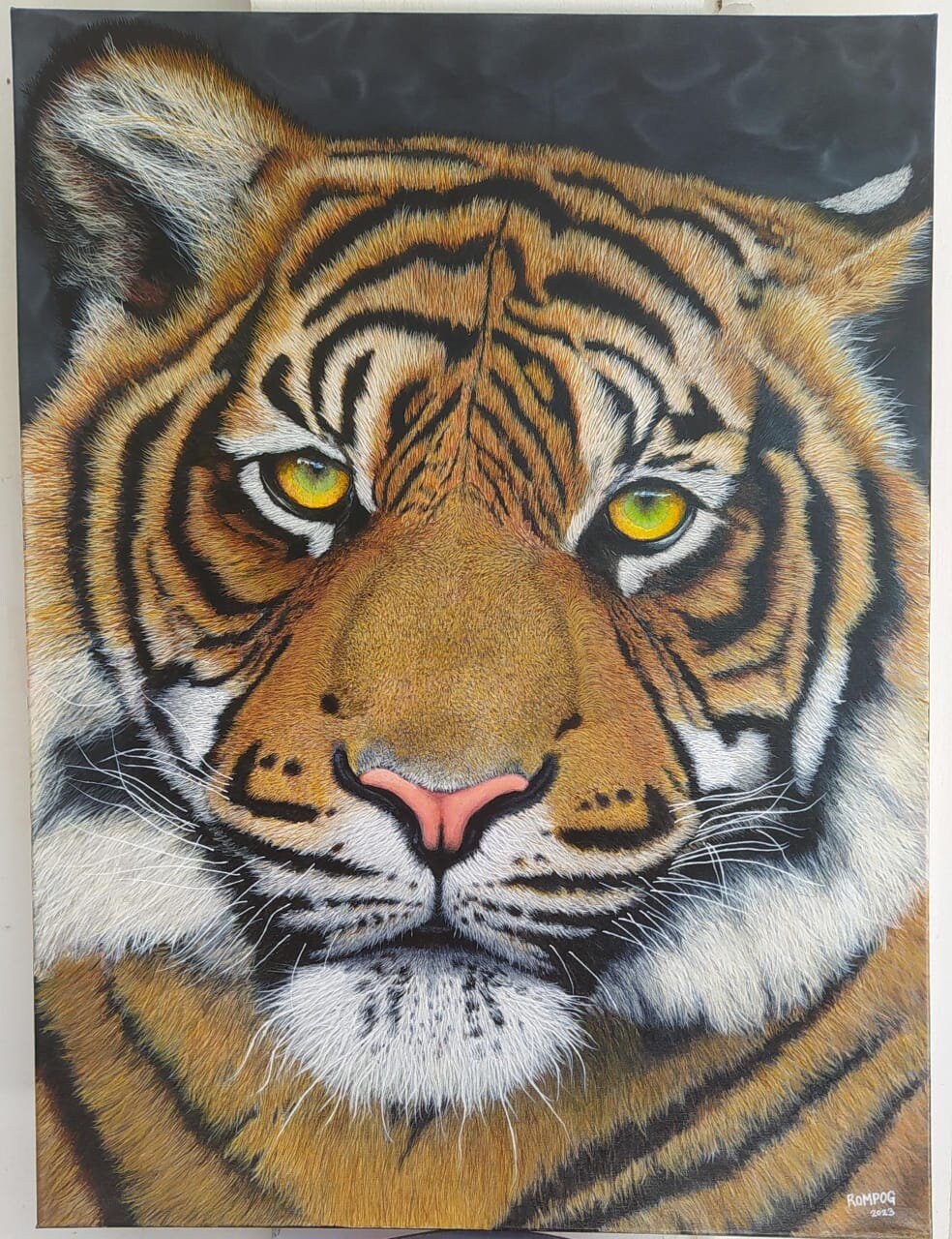Hand Painting Malayan Tiger - Etsy