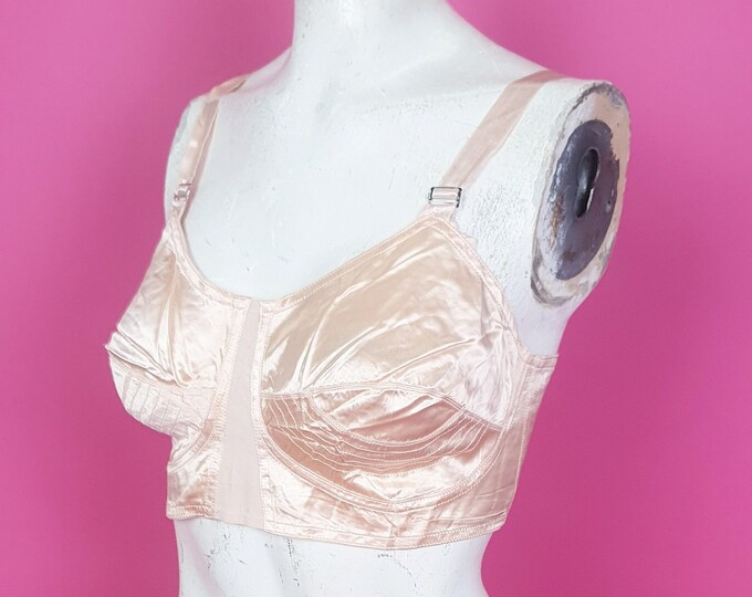 Beautiful 1930s 40s Pale Pink Satin Bra Romantic Lingerie Wedding - Etsy