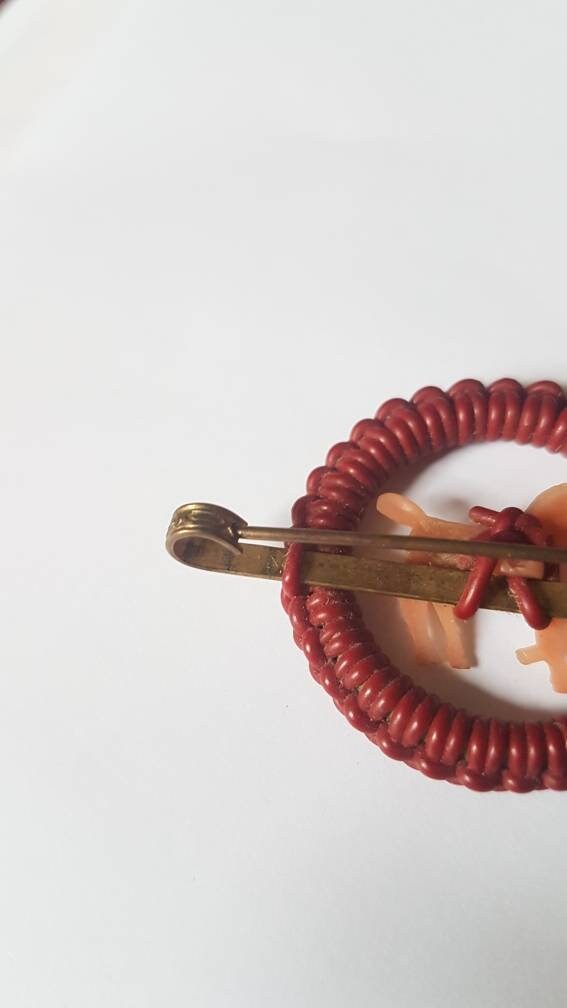 Beautiful 1940s Wirework Red Make Do and Mend Brooch With | Etsy