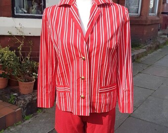 Red Striped Jacket - Etsy