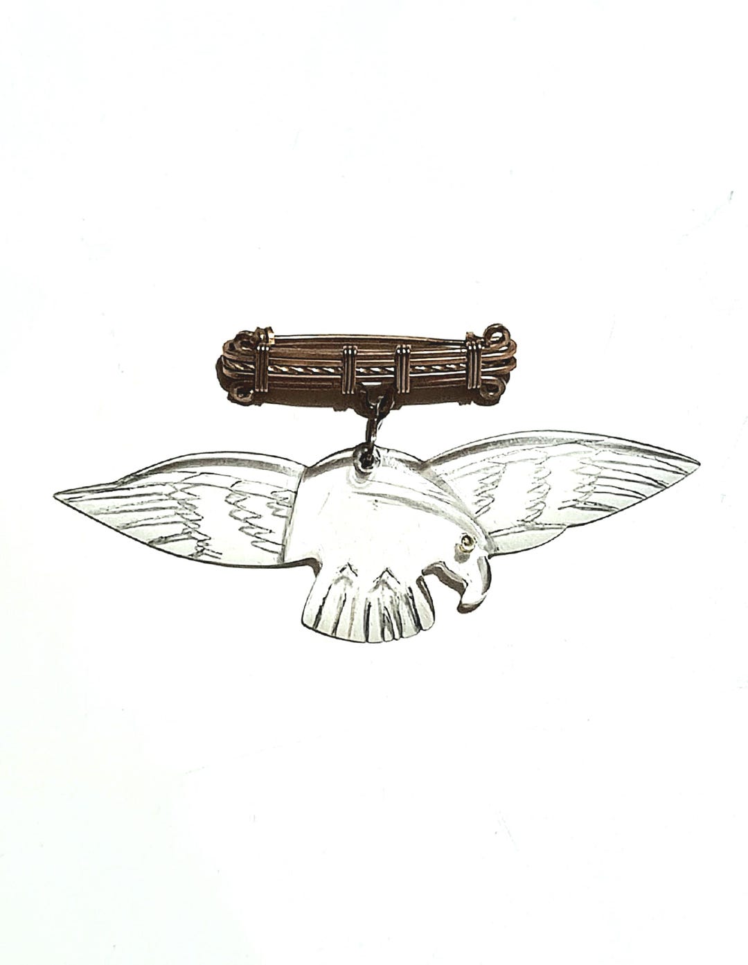 Original 1940s WW2 Early Plastic Clear Lucite Sweetheart Dangly Bird ...