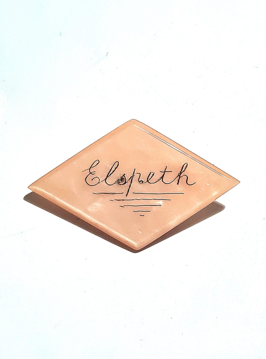Original 1940s Early Plastic Celluloid Elspeth Name Brooch! - Etsy