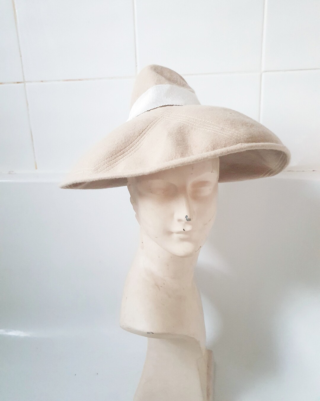 Stylish 1940s Cream Felt Fab Shape Hat Wedding Goodwood - Etsy