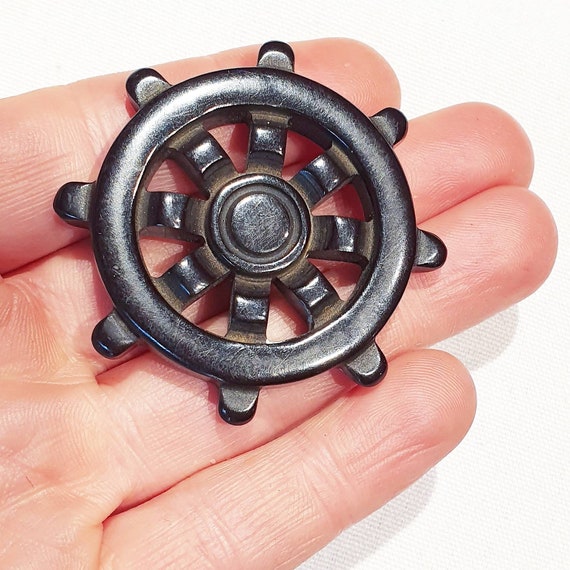Fab dark brown bakelite 1930s 40s ships wheel perfect… - Gem