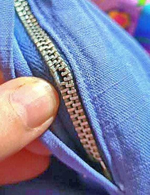 Original 1940s/50s Periwinkle Blue Linen? Skirt! - Gem