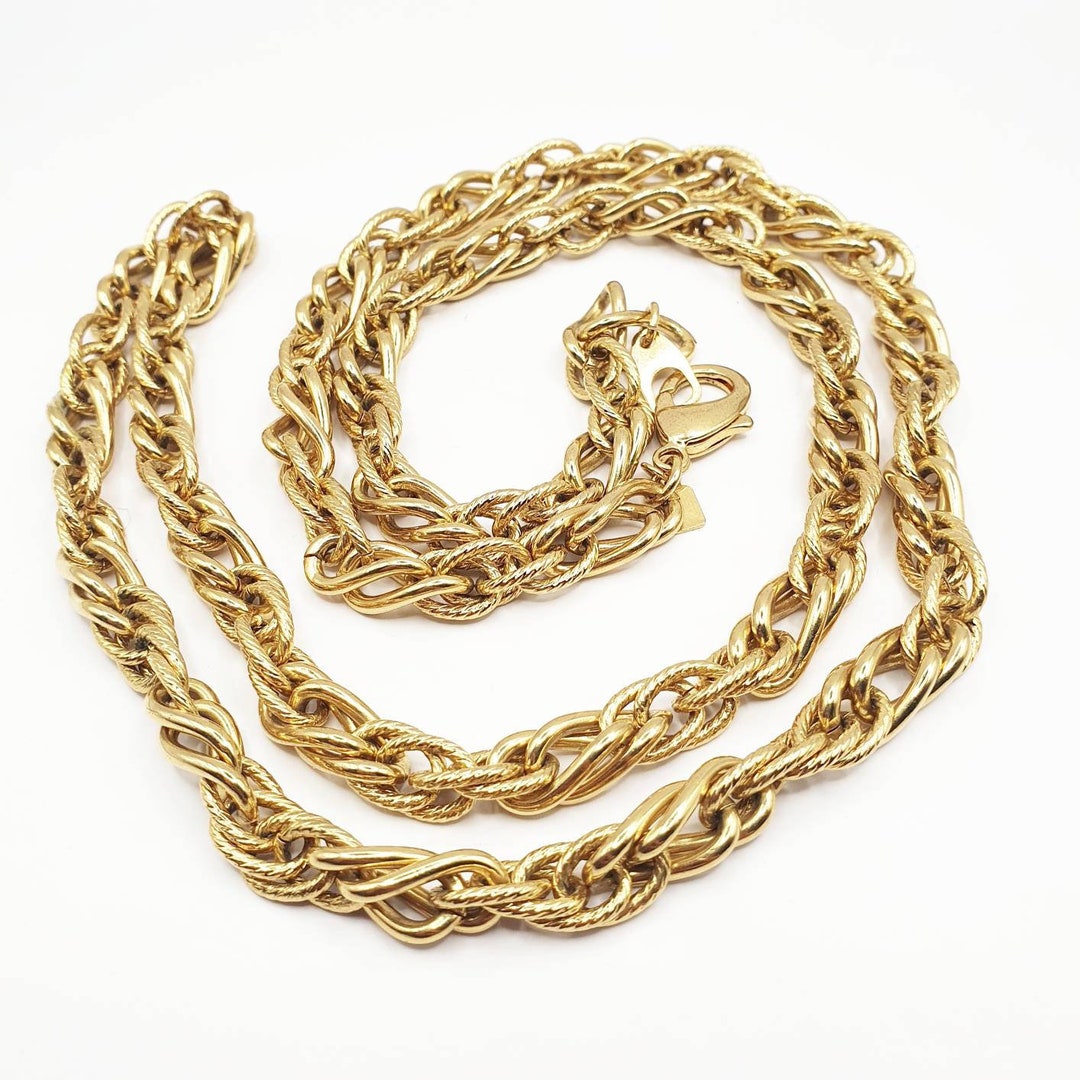 Fab 1980s Ciro Chain Goldtone Necklace Stylish Classic Perfect Gift - Etsy