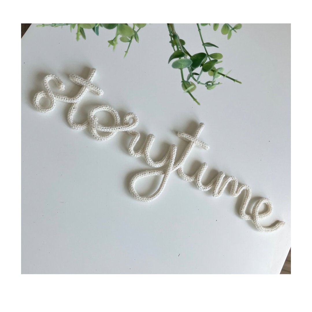 Cream Neutral Wooly Yarn Storytime Sign for Any Reading Corner - Etsy