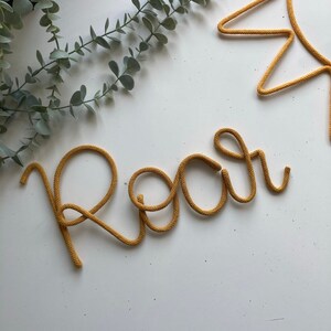 Roar Rope Wire Sign for Dinosaur Kids Bedroom, Wild Child Decoration ...