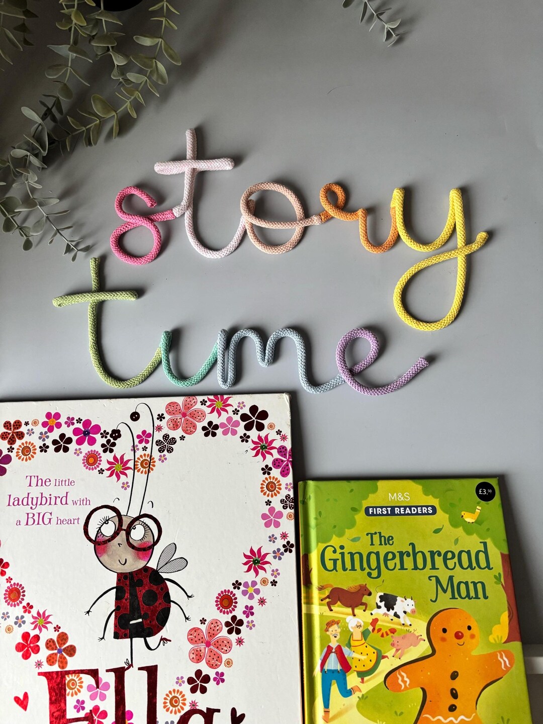 Pastel Story Time Wall Sign – Handmade Reading Corner Decor for Kids ...