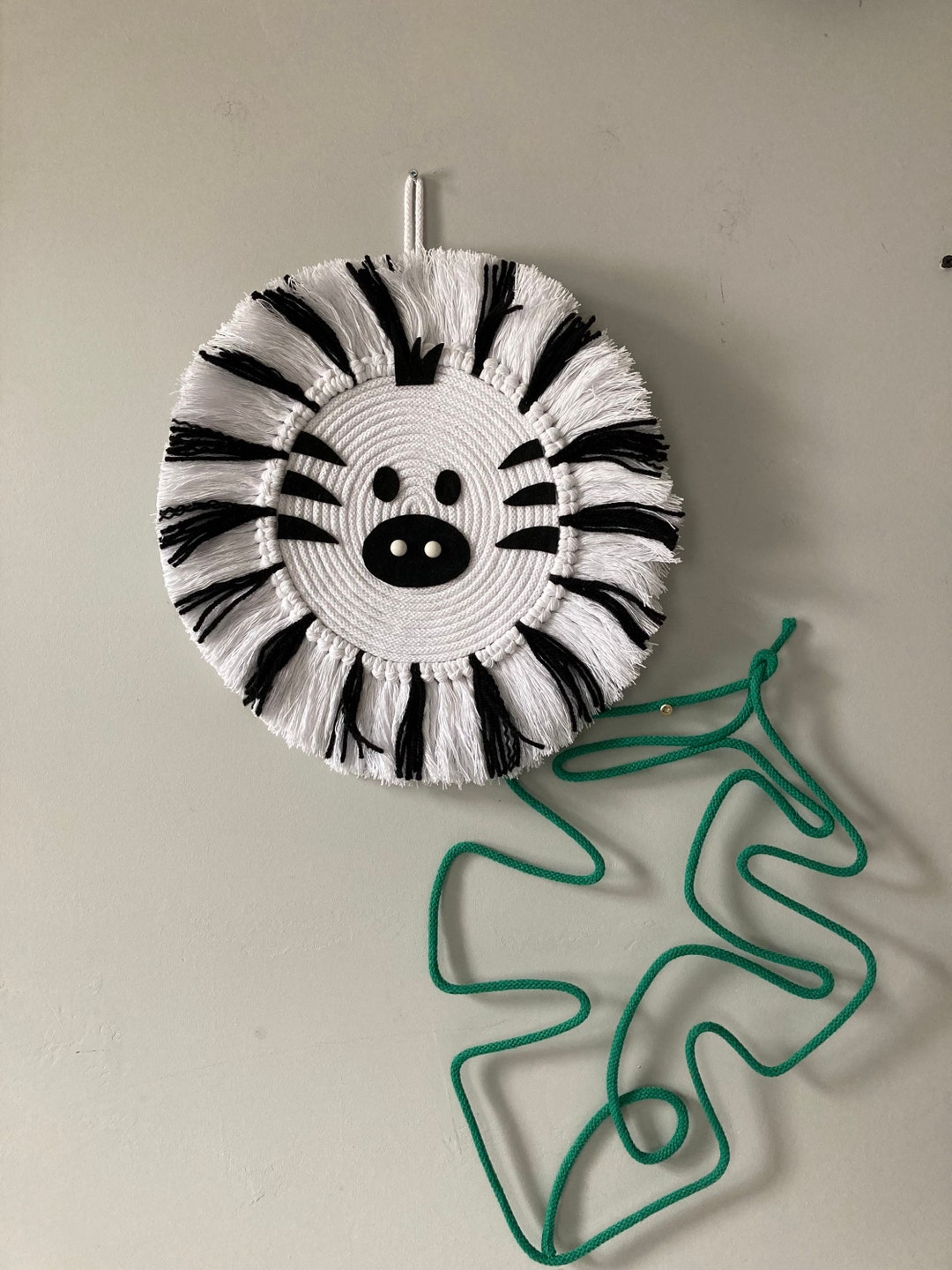 Zebra Head Decoration for Animal Nursery or Kids Bedroom Wall Hanging ...