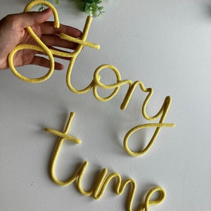 Story Time Wall Rope Wire Words for Nursery , Kids Room , Reading ...