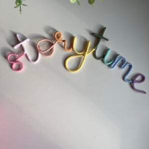 Curved Pastel Colours Storytime Wall Sign for Nursery , Kids Room ...