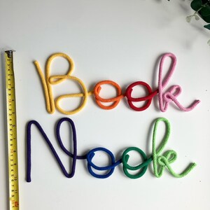 Multicolored Book Nook Sign for Reading Corner Decor - Etsy