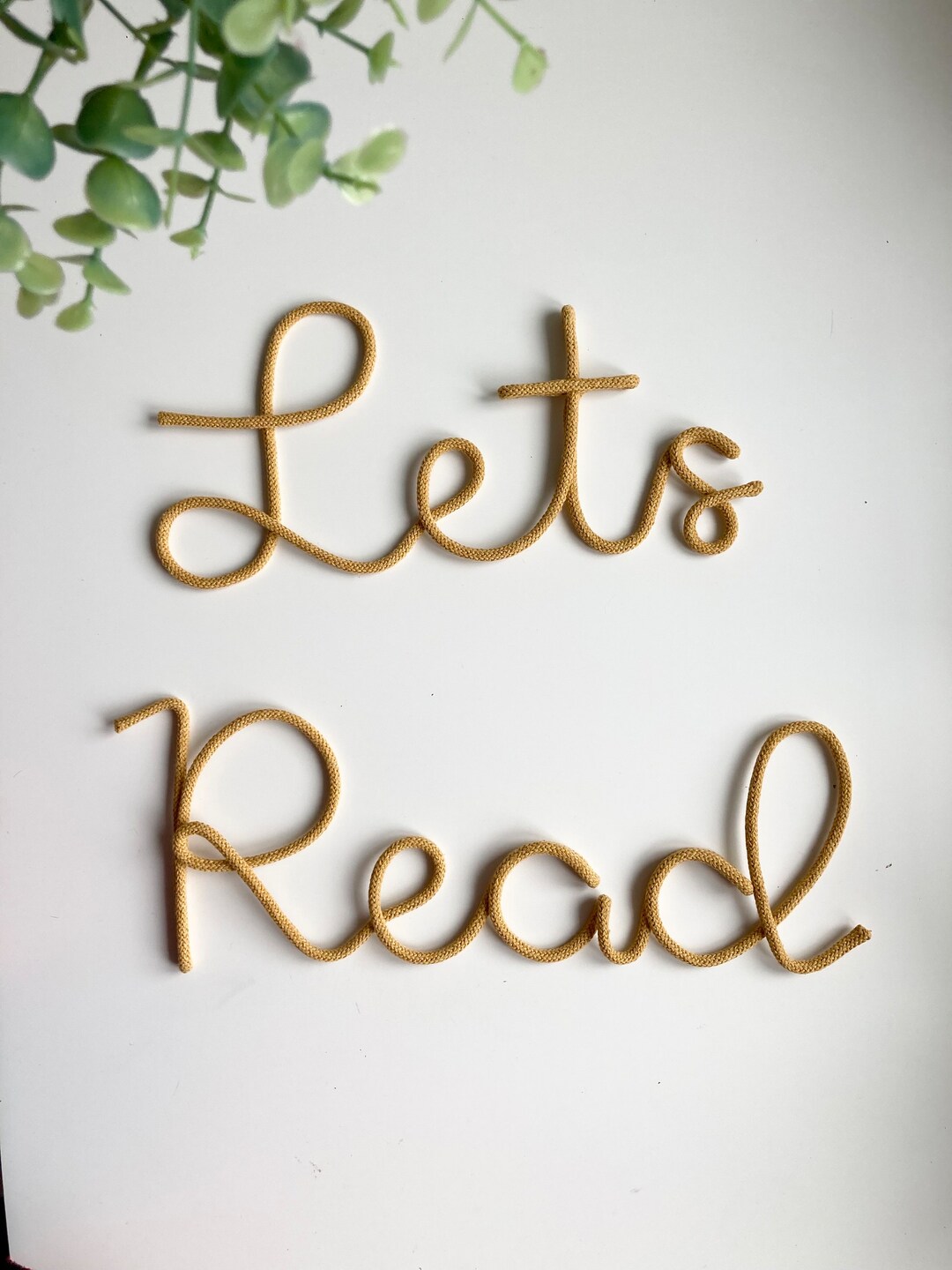 Let’s Read Rope Wire Sign for Reading Corner , Book Nook, Book Lover ...