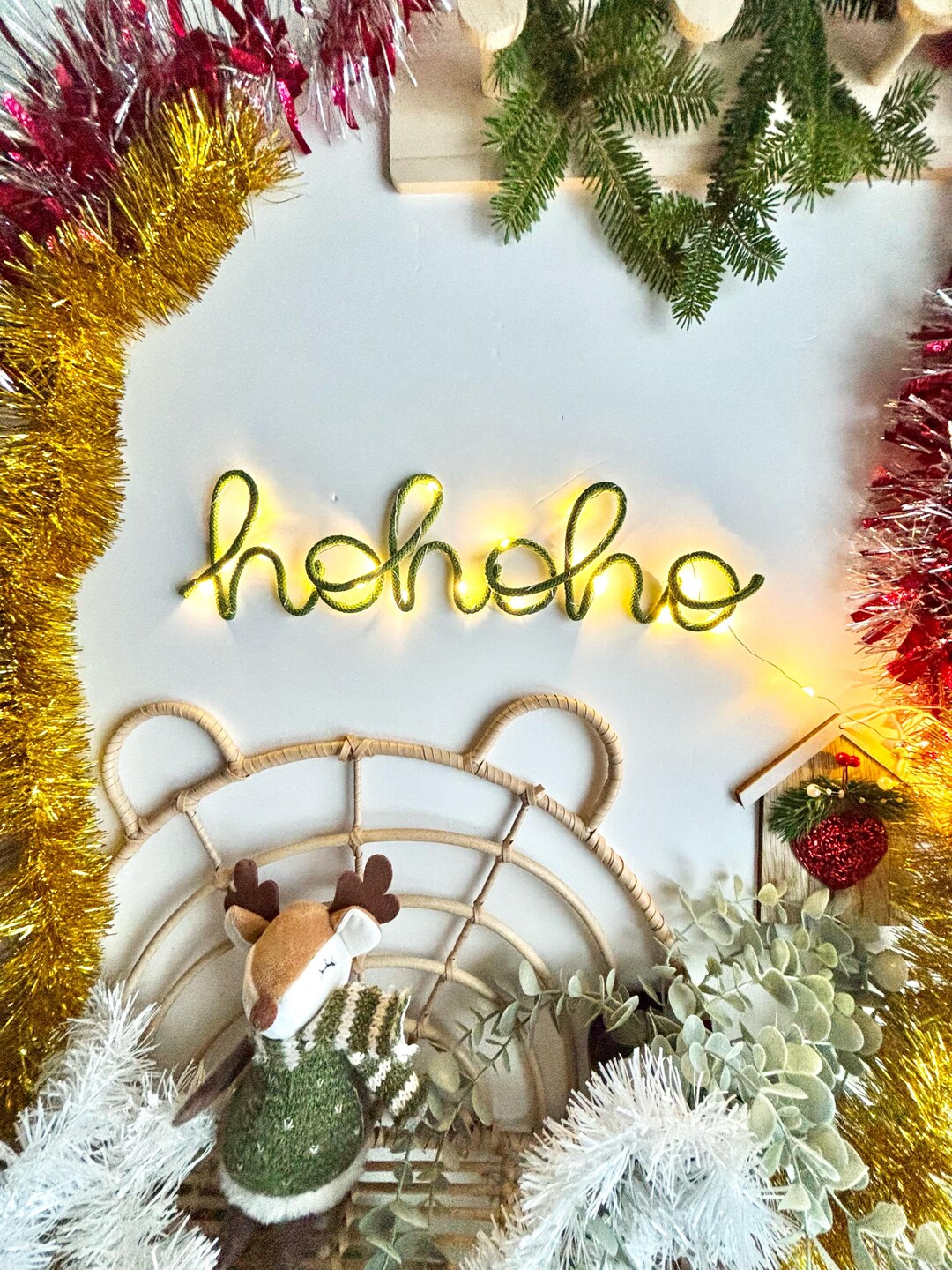 LED Christmas Hohoho Sign Festive Light-up Holiday Decor - Etsy