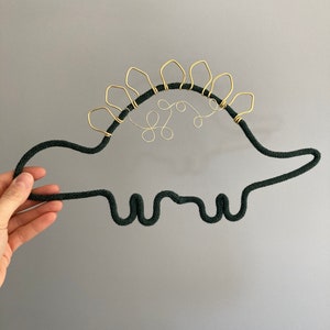 Set of Two Knitted Wire Dinosaurs Nursery Kids Bedroom Wall Decor - Etsy