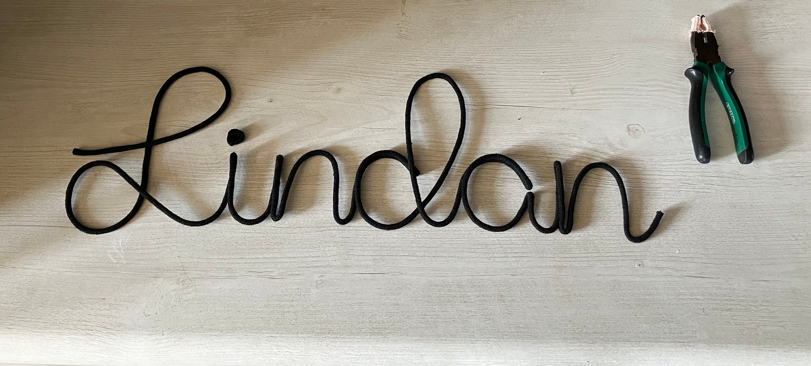 Large Rope Wire Name Sign, Knitted Wire Words, Names, Quotes for Kids ...