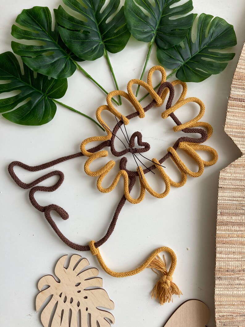 Knit Wire Lion Decor Safari Nursery Playroom Kids Room Wall | Etsy