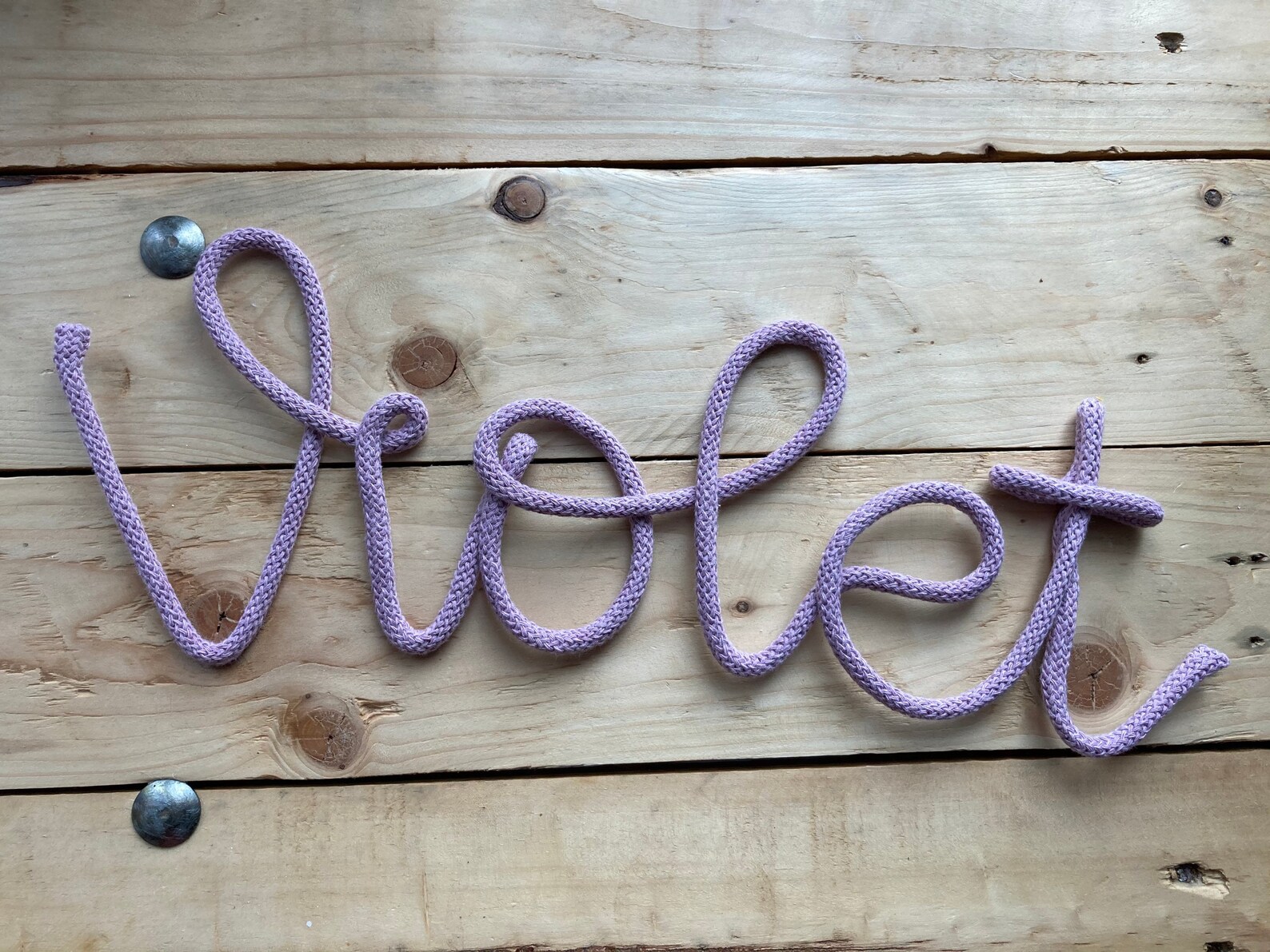 Knitted Wire Words / Names / Quotes Knitted Name Sign Knitted - Etsy UK