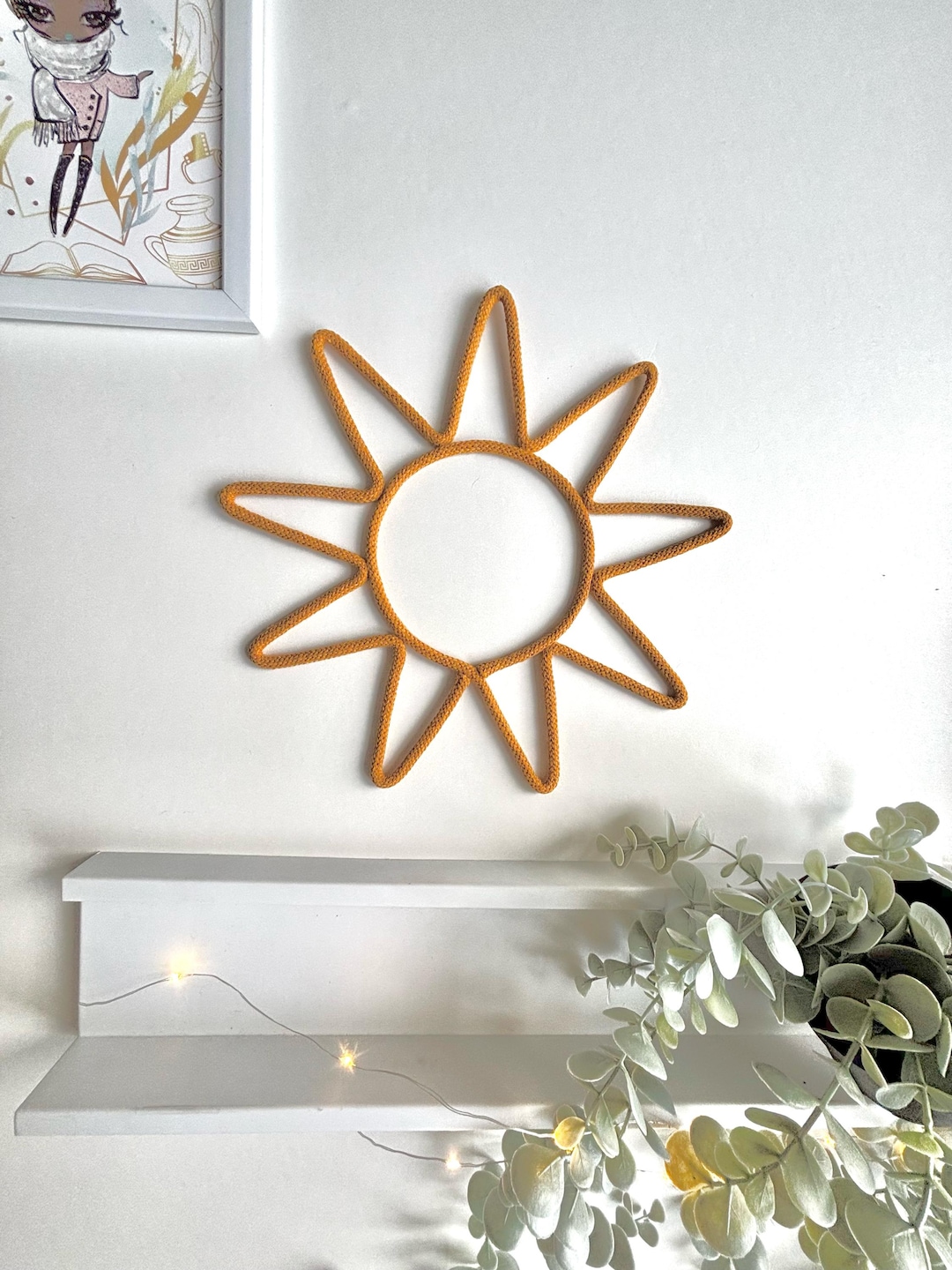 Rope Wire Sun , Great Wall Decor for Kids and Babies Nursery - Etsy