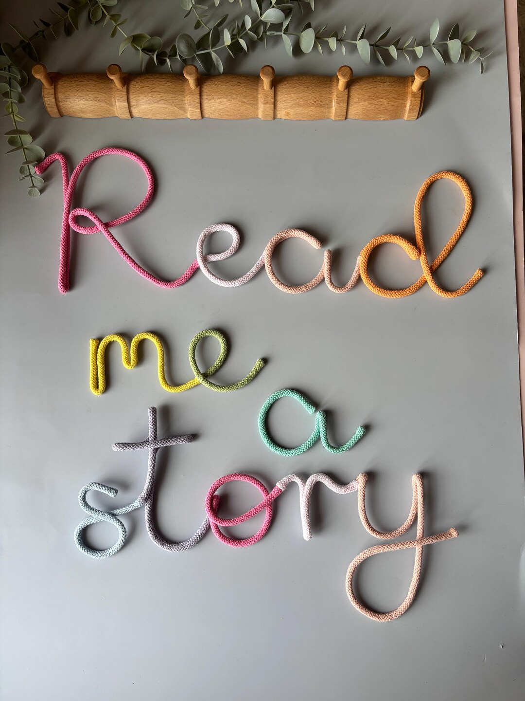 Read Me a Story Sign – Pastel Multicolour Wall Art – Nursery or Kids ...