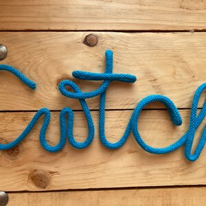 Knitted Wire Words / Names / Quotes Knitted Name Sign, Rope Word - Etsy