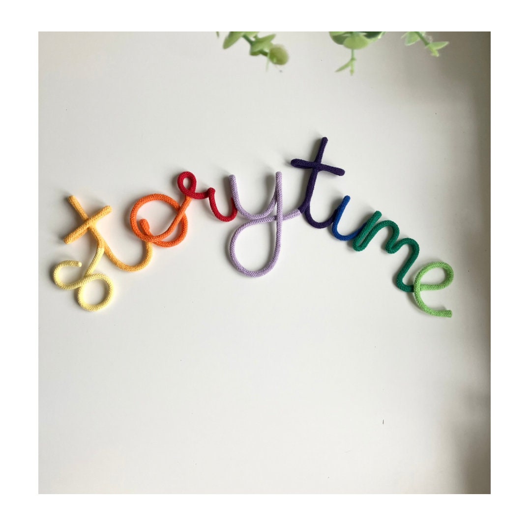 Curved Multicoloured Rainbow Storytime Wall Sign for Nursery , Kids ...