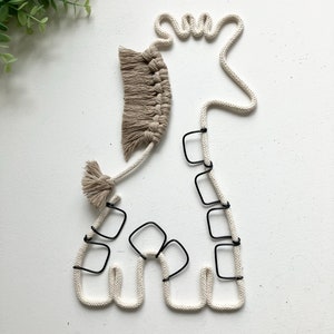 Neutral Knit Rope Wire Giraffe Kids Bedroom Decor Safari Nursery Baby ...